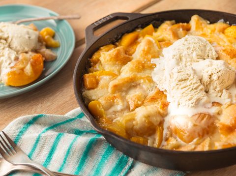 Sugar Cookie Skillet Peach Cobbler - Canned Food Alliance